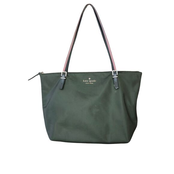 kate spade | Bags | Katespade Green Nylon Shoulder Tote Bag | Poshmark